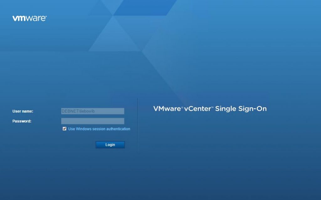 Running the vSphere Web Client via Remote Desktop Manager