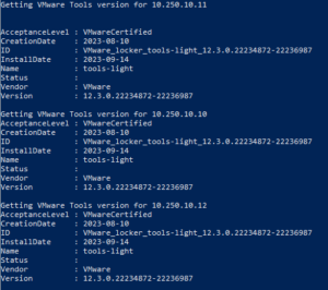 Upgrading VMware Tools on each ESXi Host via ESXCLI