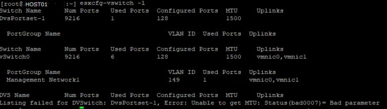 Rebuilding Distributed Switch on New vCenter Instance Using a Backup