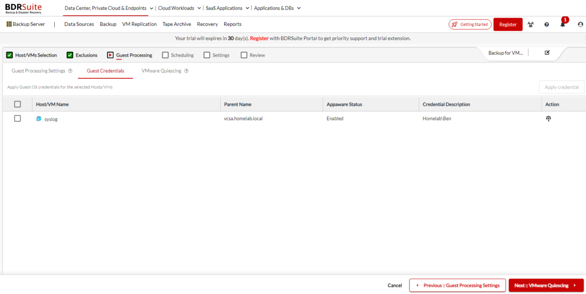 Configuring VMware Backup with BDRSuite: A Step by Step Guide
