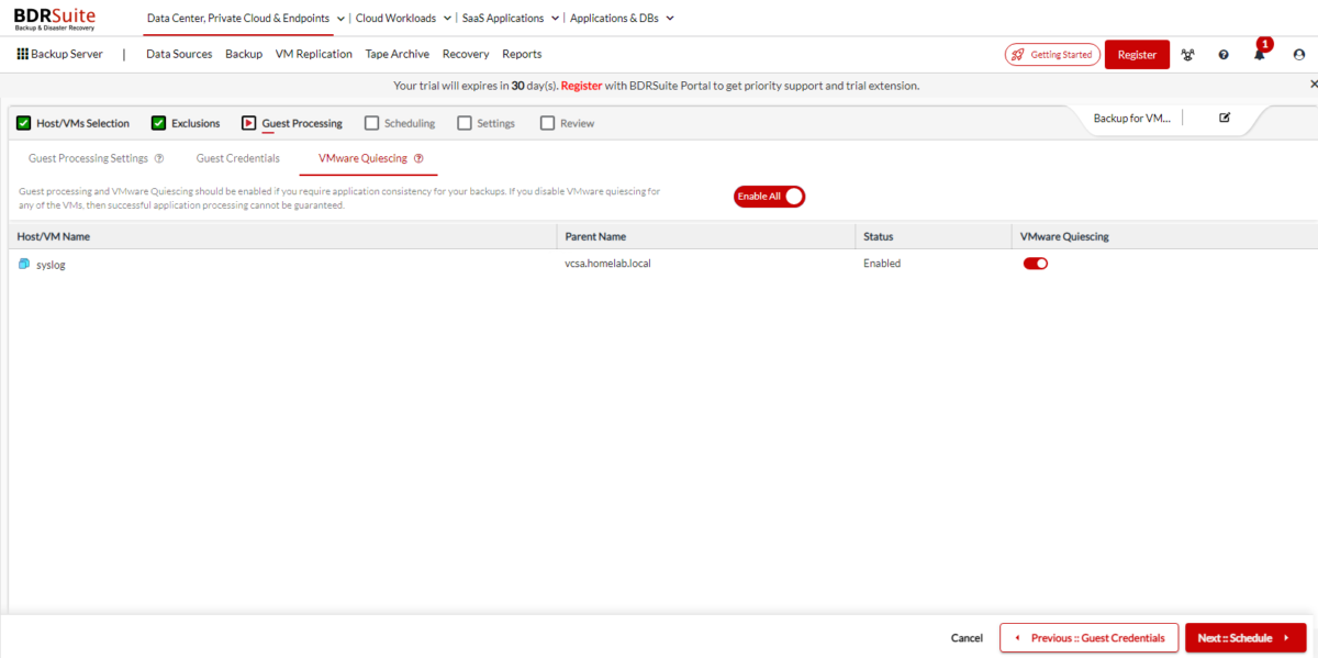 Configuring VMware Backup with BDRSuite: A Step by Step Guide